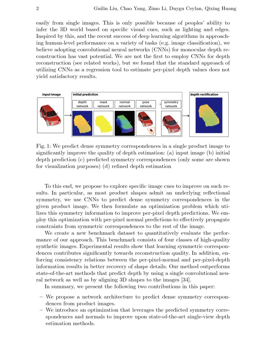 Symmetry-aware Depth Estimation using Deep Neural Networks | DeepAI