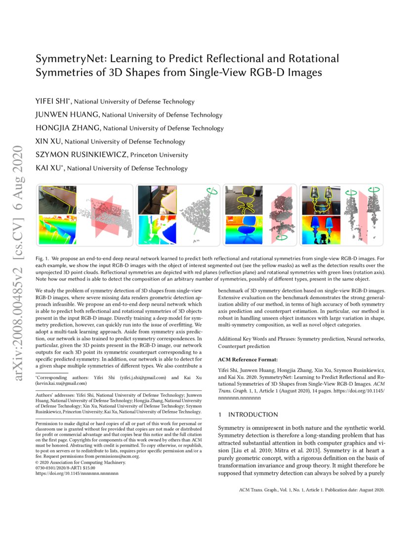 SymmetryNet: Learning to Predict Reflectional and Rotational Symmetries ...