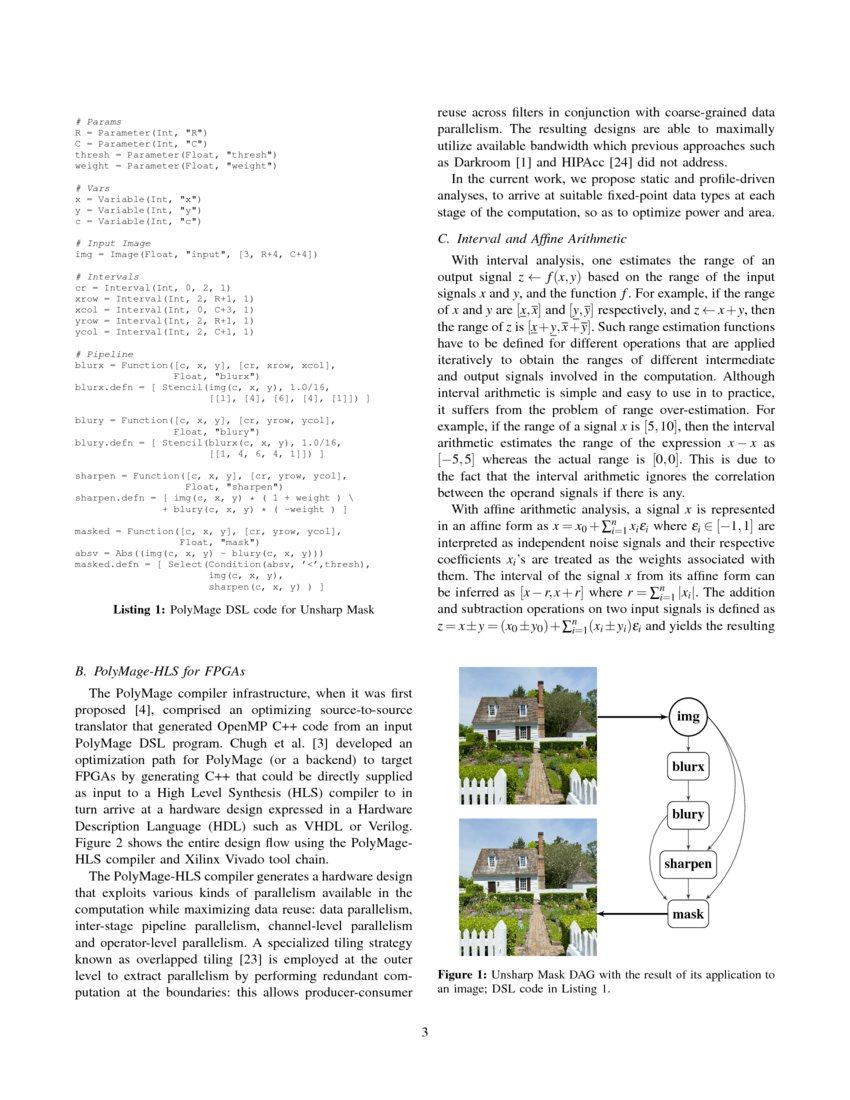 Synthesizing Power And Area Efficient Image Processing Pipelines On Fpgas Using Customized Bit