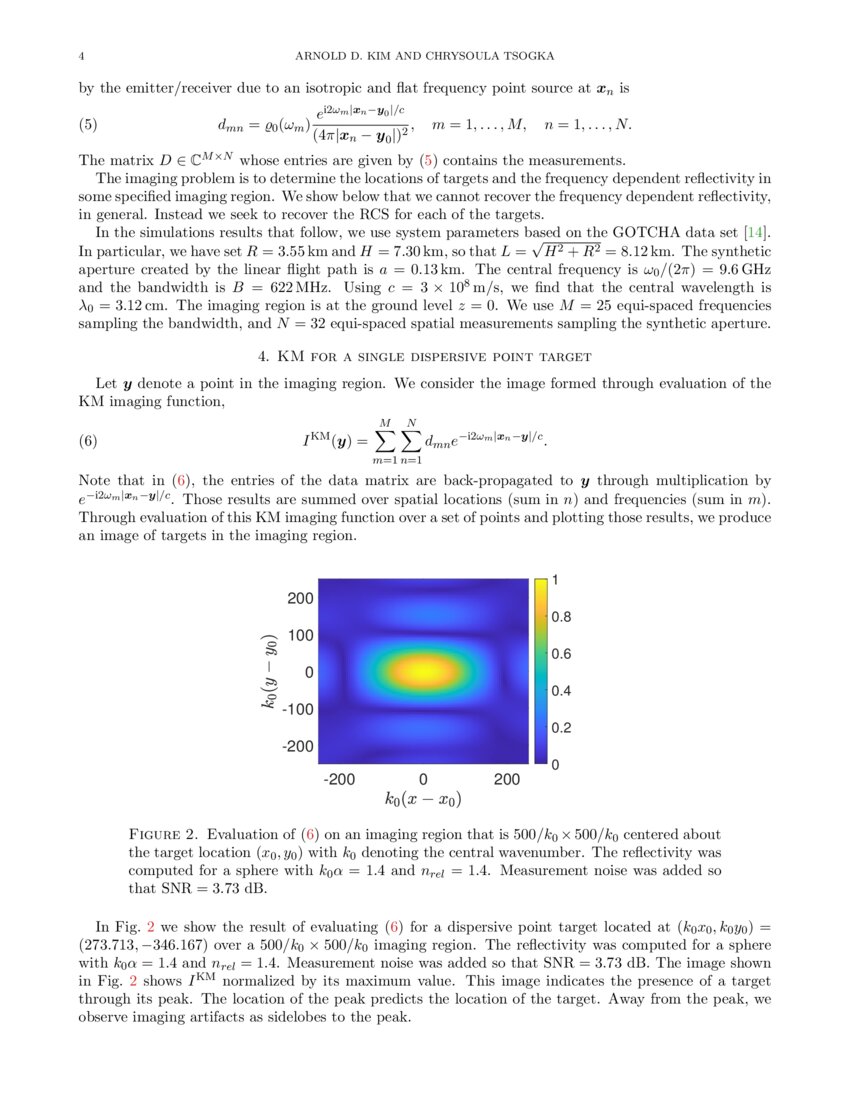 Synthetic aperture imaging of dispersive targets | DeepAI