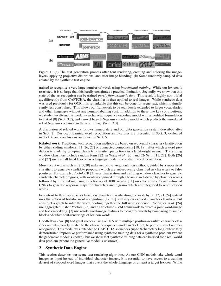 Synthetic Data and Artificial Neural Networks for Natural Scene Text ...