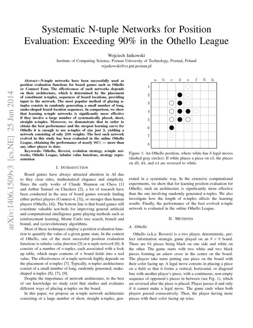 Systematic N-tuple Networks for Position Evaluation: Exceeding 90 the ...