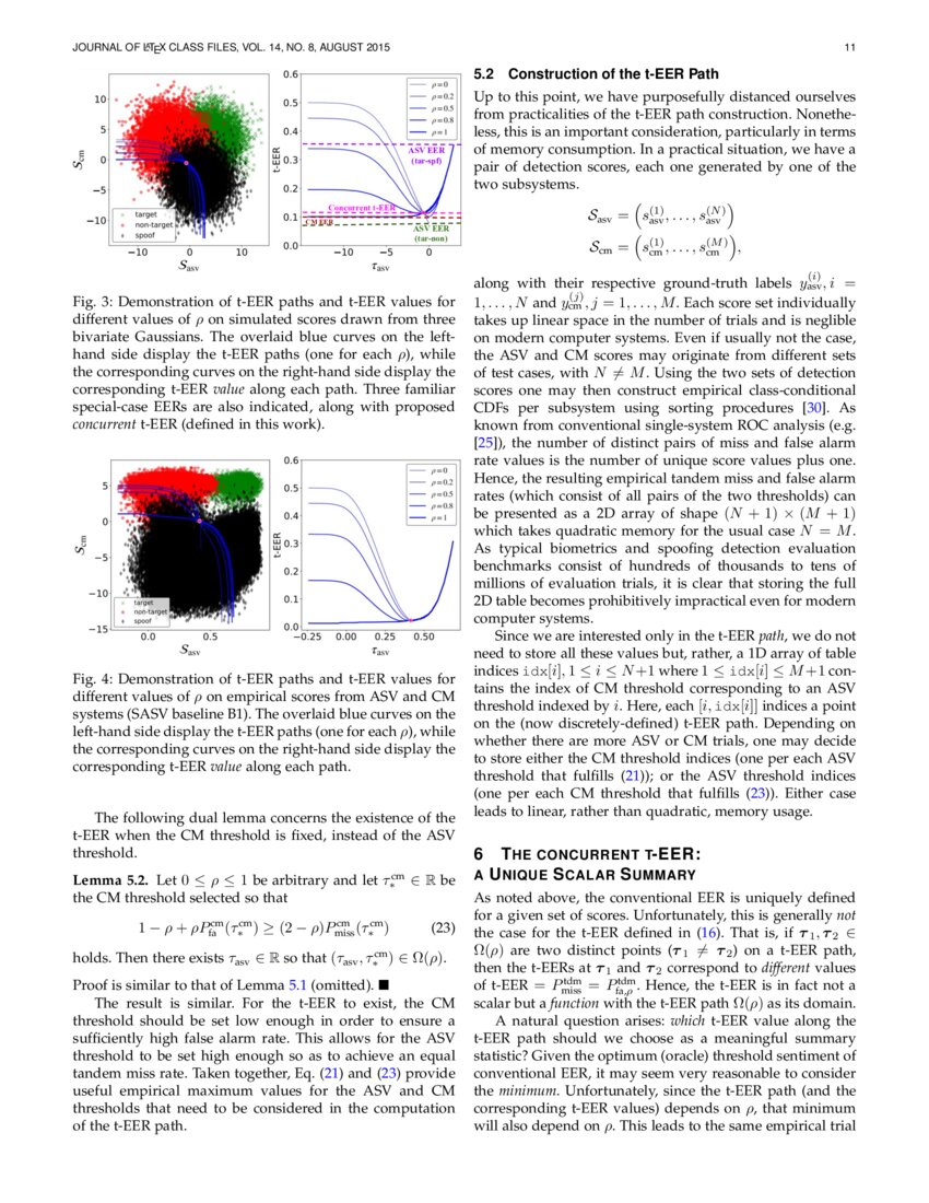 t-EER: Parameter-Free Tandem Evaluation of Countermeasures and Biometric Comparators | DeepAI