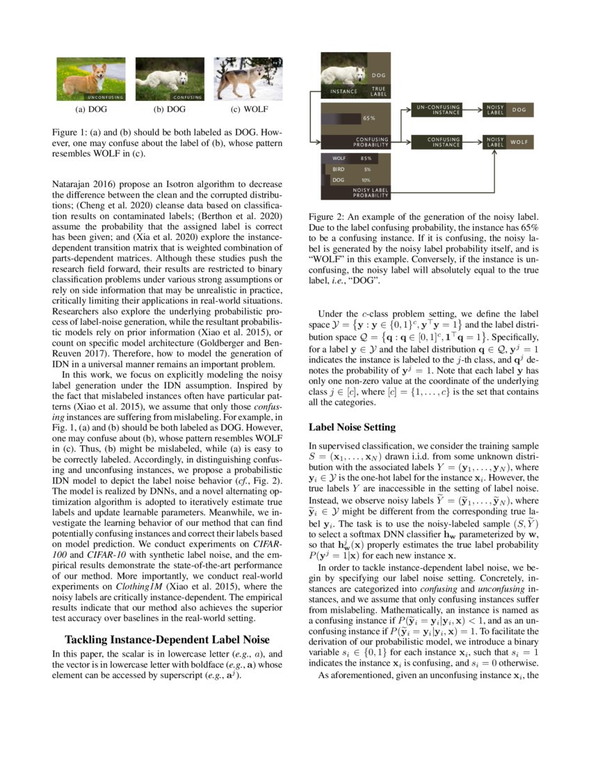 Tackling Instance-Dependent Label Noise via a Universal Probabilistic Model | DeepAI