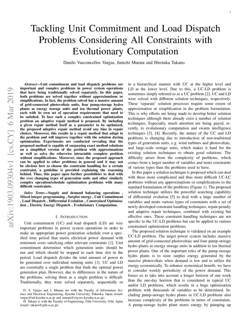 Tackling Unit Commitment and Load Dispatch Problems Considering All ...
