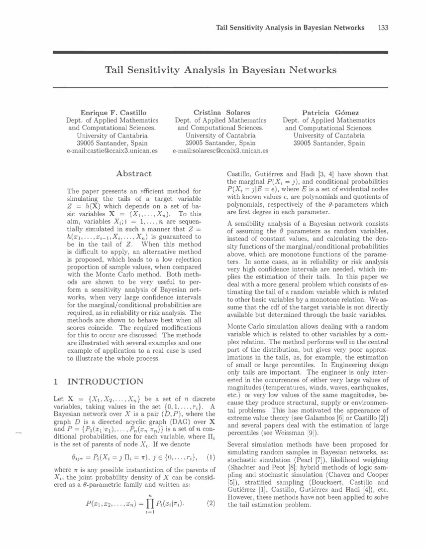 Tail Sensitivity Analysis In Bayesian Networks Deepai