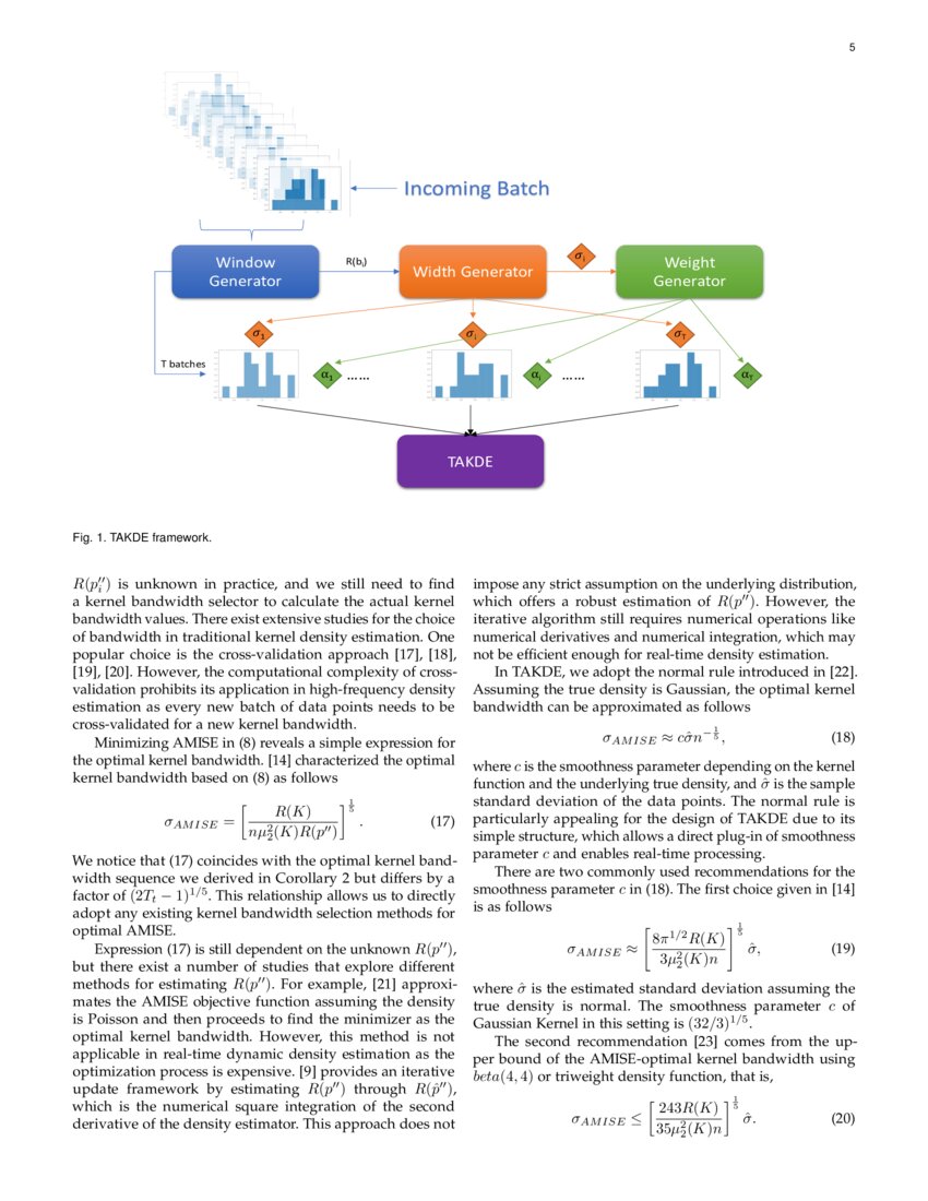 TAKDE: Temporal Adaptive Kernel Density Estimator for Real-Time Dynamic ...
