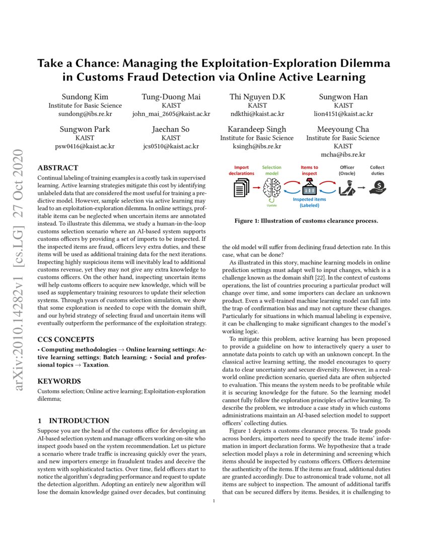 Take a Chance: Managing the Exploitation-Exploration Dilemma in Customs ...