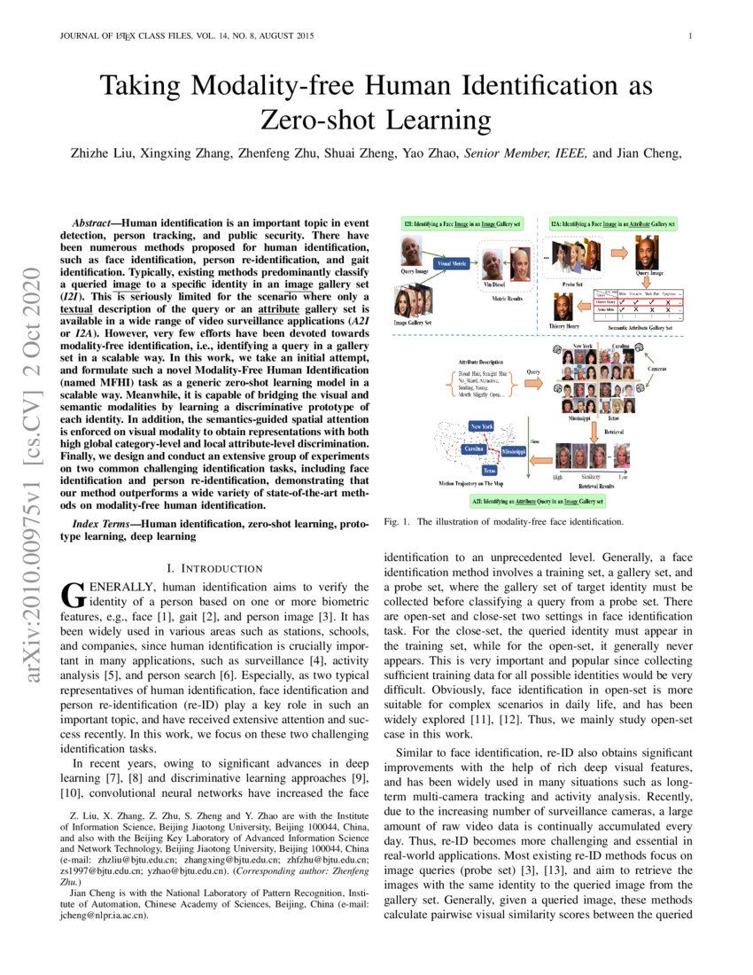 Taking Modality-free Human Identification as Zero-shot Learning | DeepAI