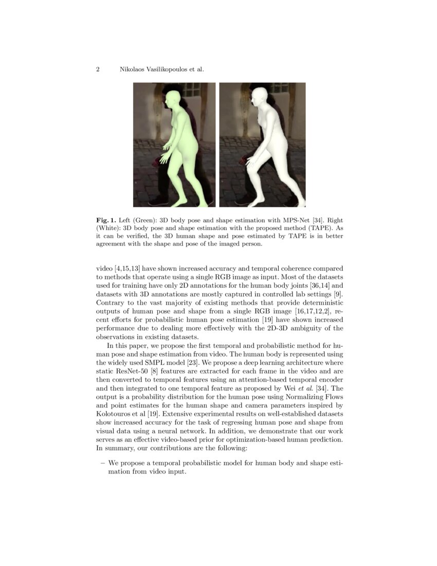 TAPE: Temporal Attention-based Probabilistic human pose and shape Estimation | DeepAI