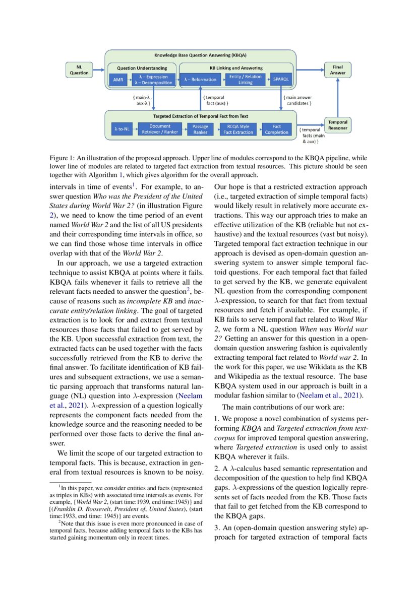 Targeted Extraction Of Temporal Facts From Textual Resources For Improved Temporal Question