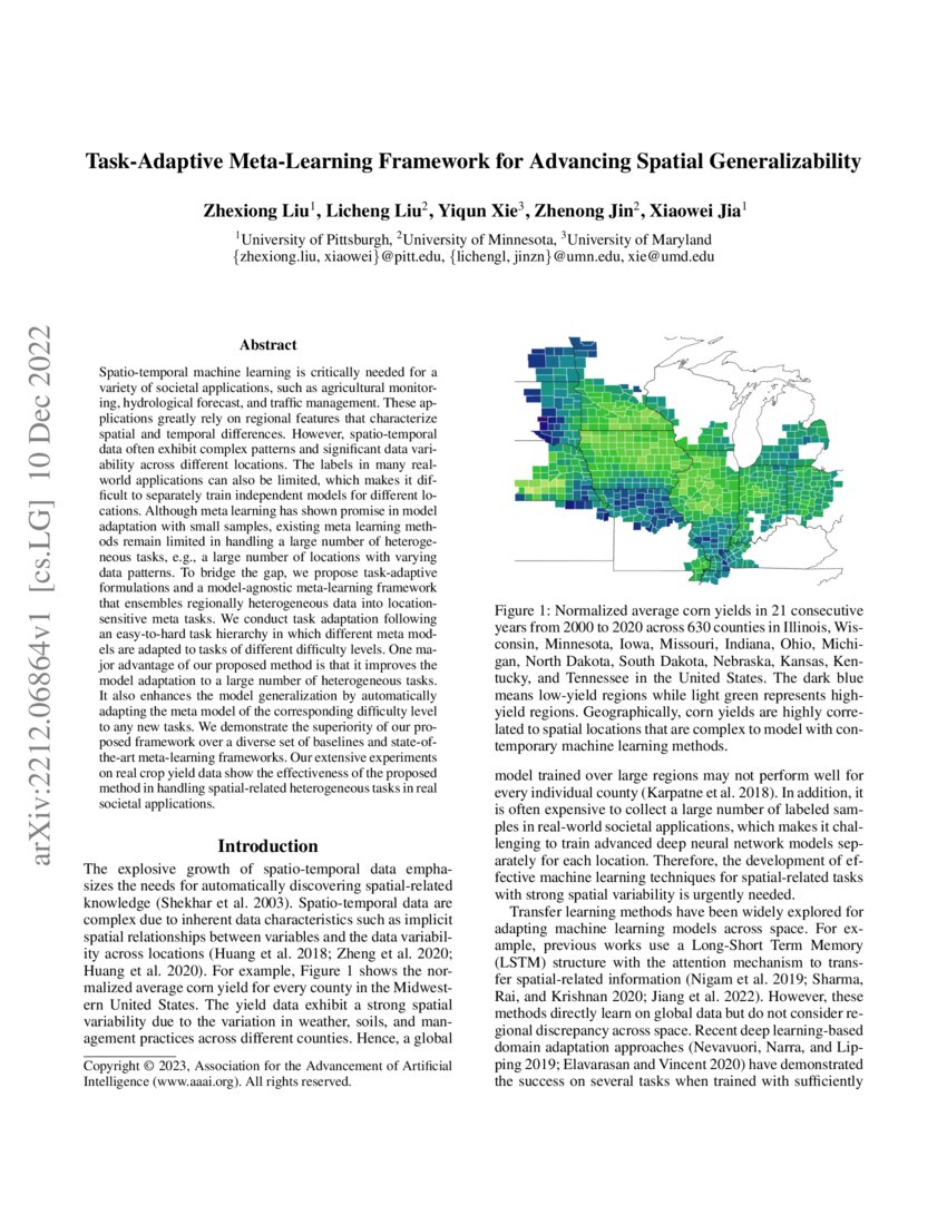 Task Adaptive Meta Learning Framework For Advancing Spatial Generalizability Deepai