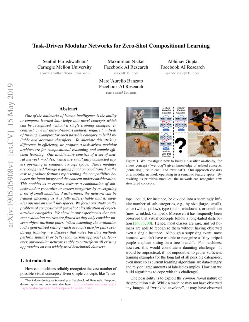 Task-Driven Modular Networks for Zero-Shot Compositional Learning | DeepAI