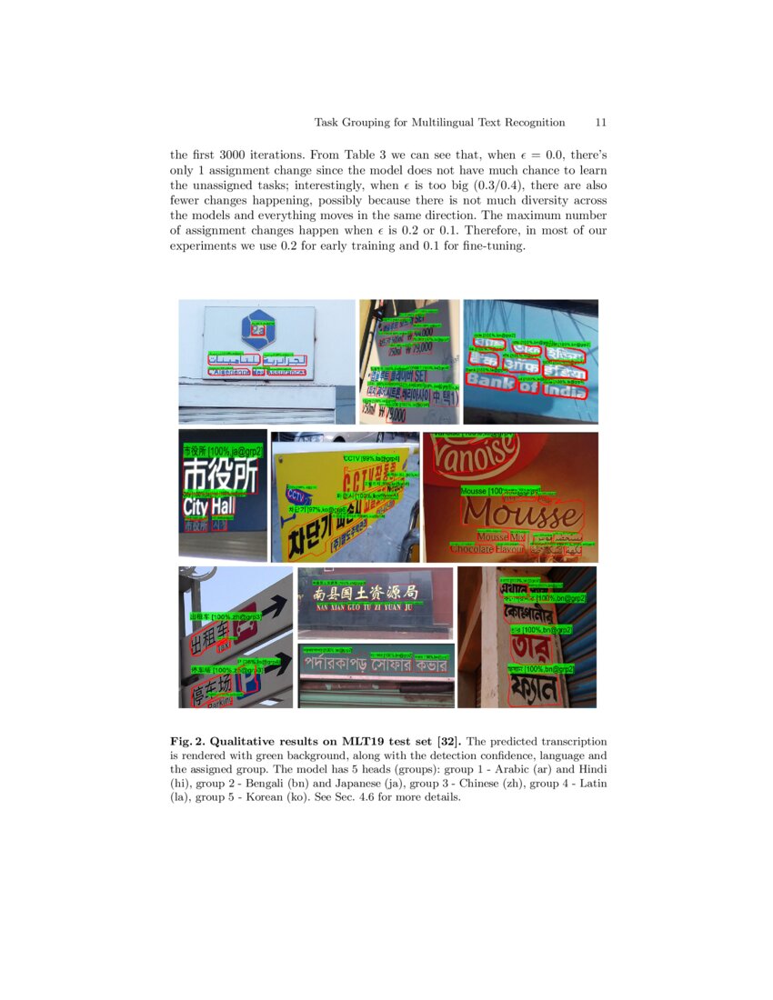 Task Grouping for Multilingual Text Recognition | DeepAI