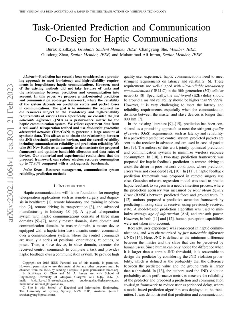 Task Oriented Prediction And Communication Co Design For Haptic