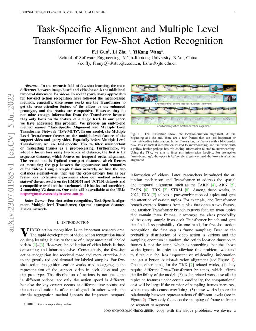 Task Specific Alignment And Multiple Level Transformer For Few Shot