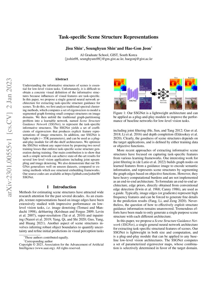 Task-specific Scene Structure Representations | DeepAI