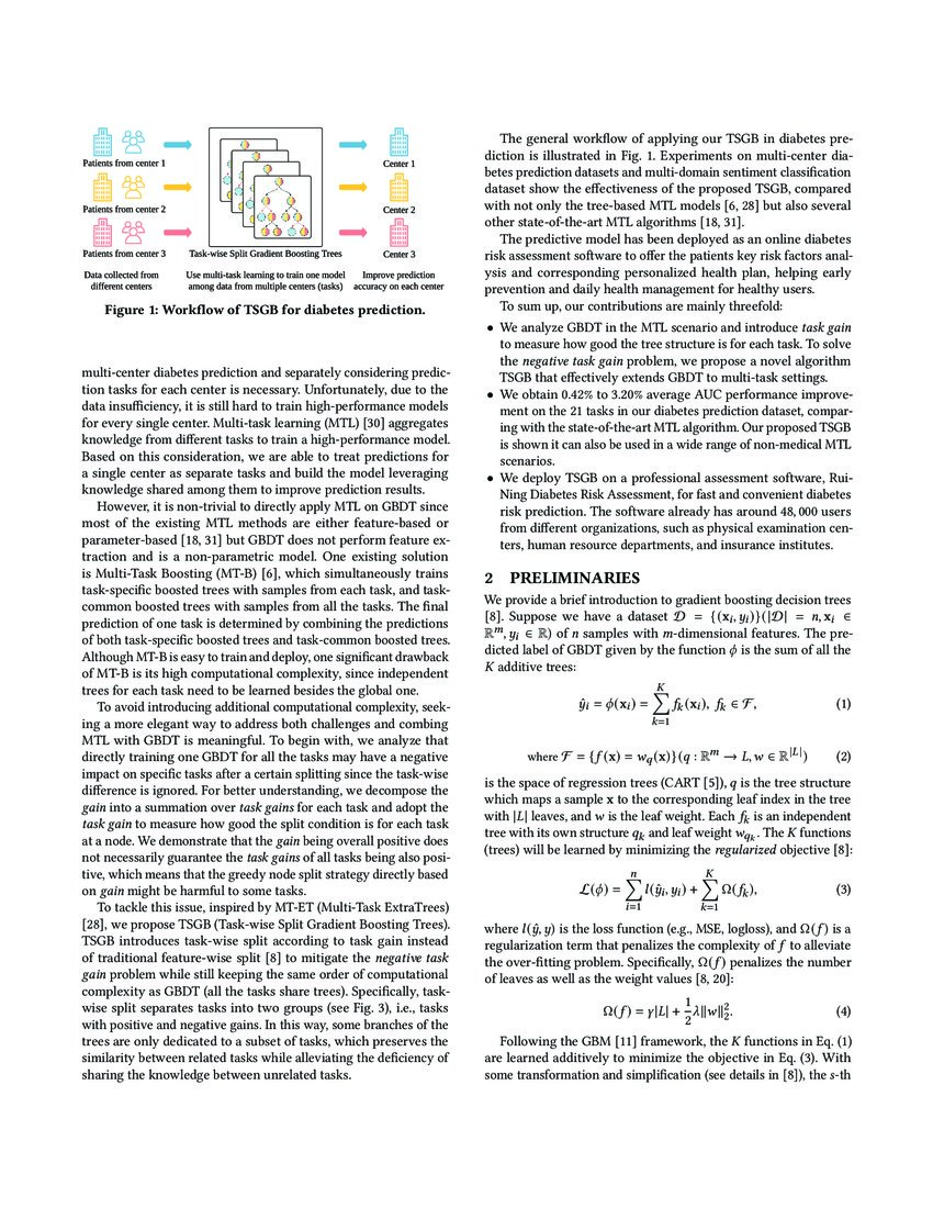 Task-wise Split Gradient Boosting Trees for Multi-center Diabetes ...