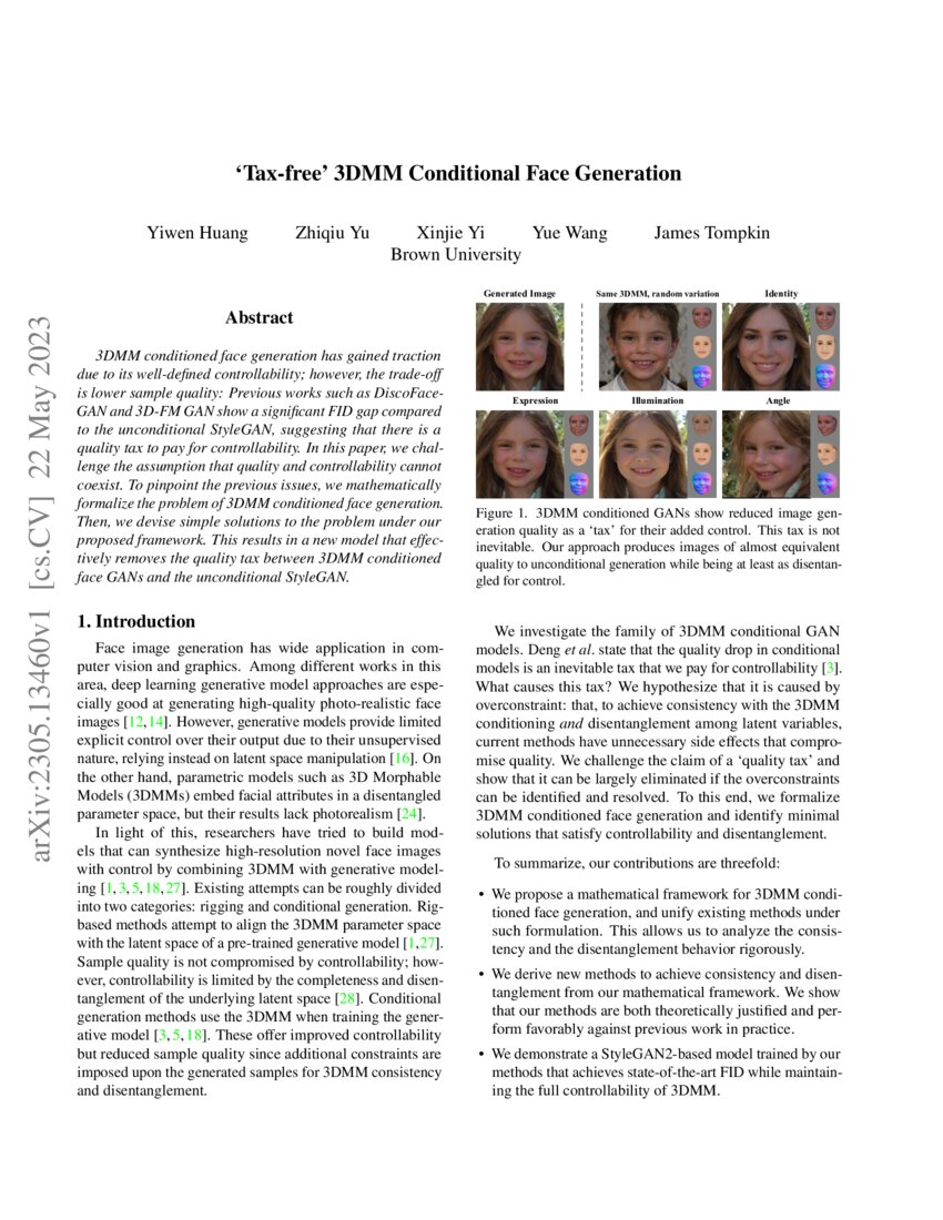 'Tax-free' 3DMM Conditional Face Generation | DeepAI 'Tax-free' 3DMM Conditional Face Generation | DeepAI