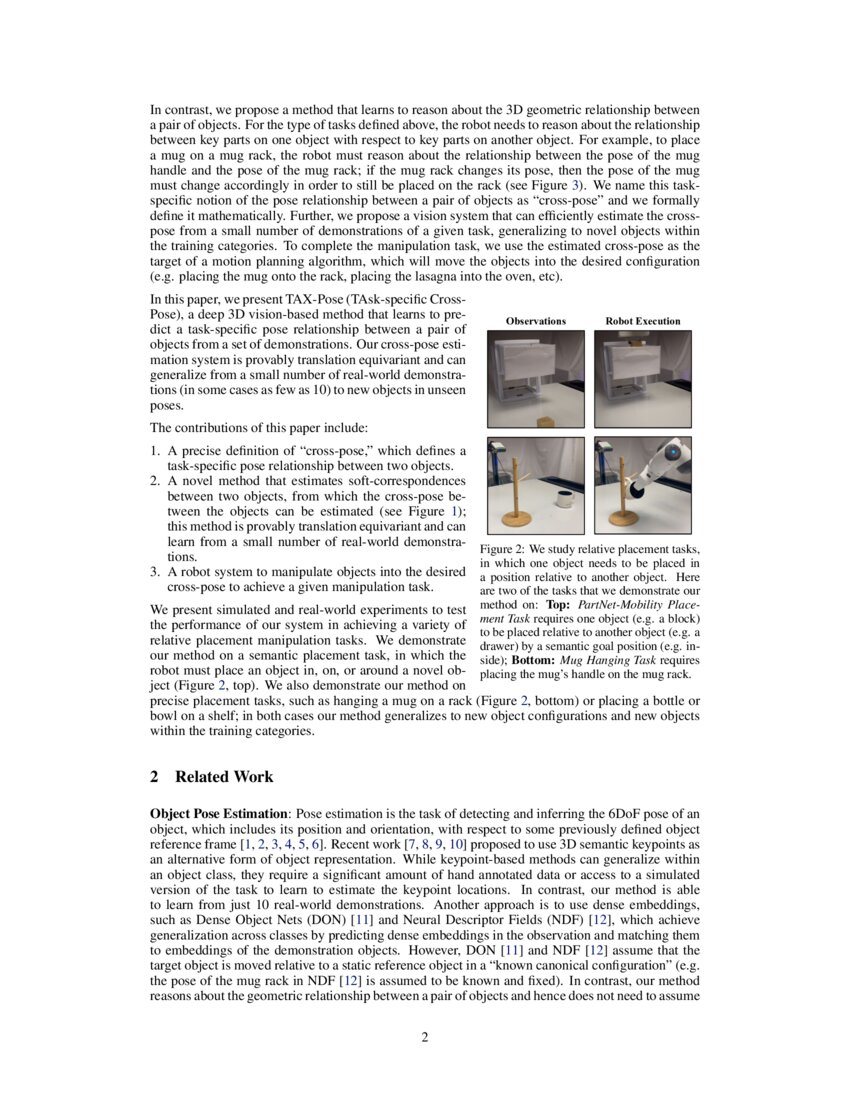 TAX-Pose: Task-Specific Cross-Pose Estimation for Robot Manipulation ...
