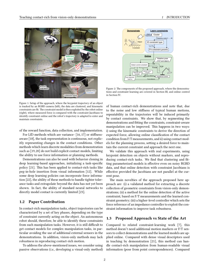 Teaching contact-rich tasks from visual demonstrations by constraint extraction | DeepAI