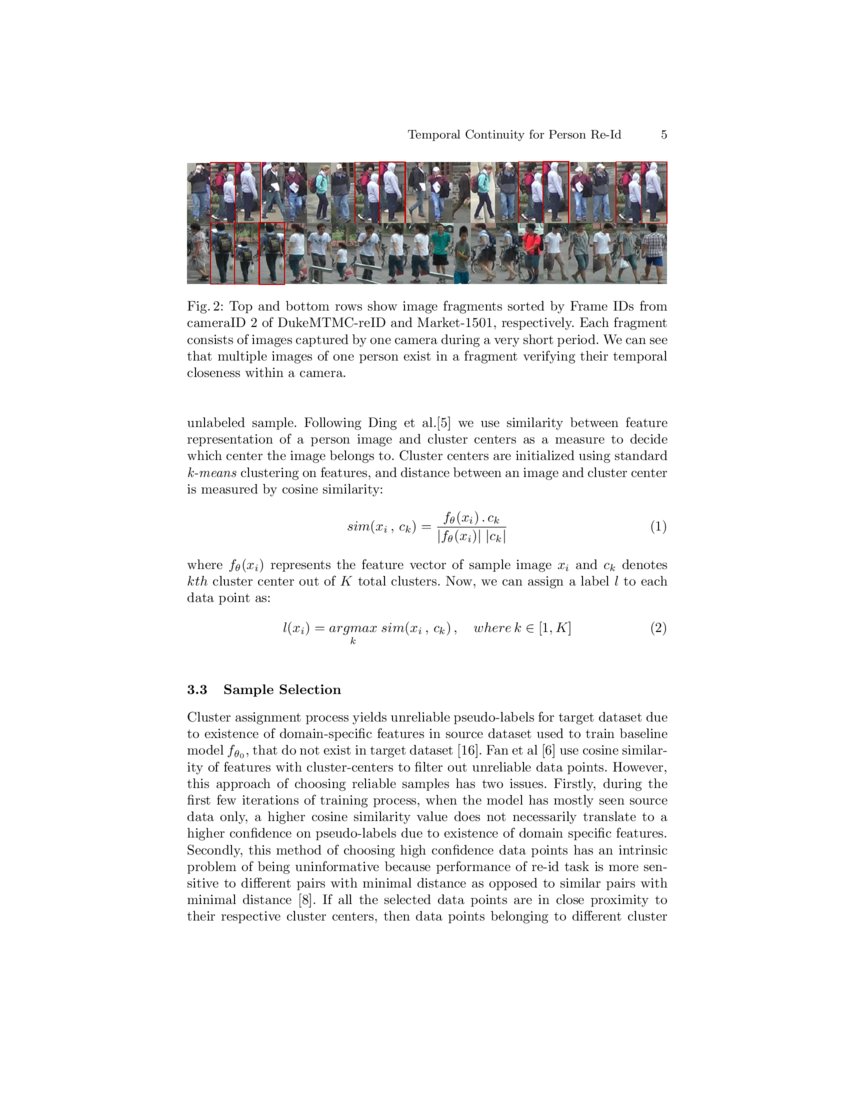 Temporal Continuity Based Unsupervised Learning for Person Re-Identification | DeepAI