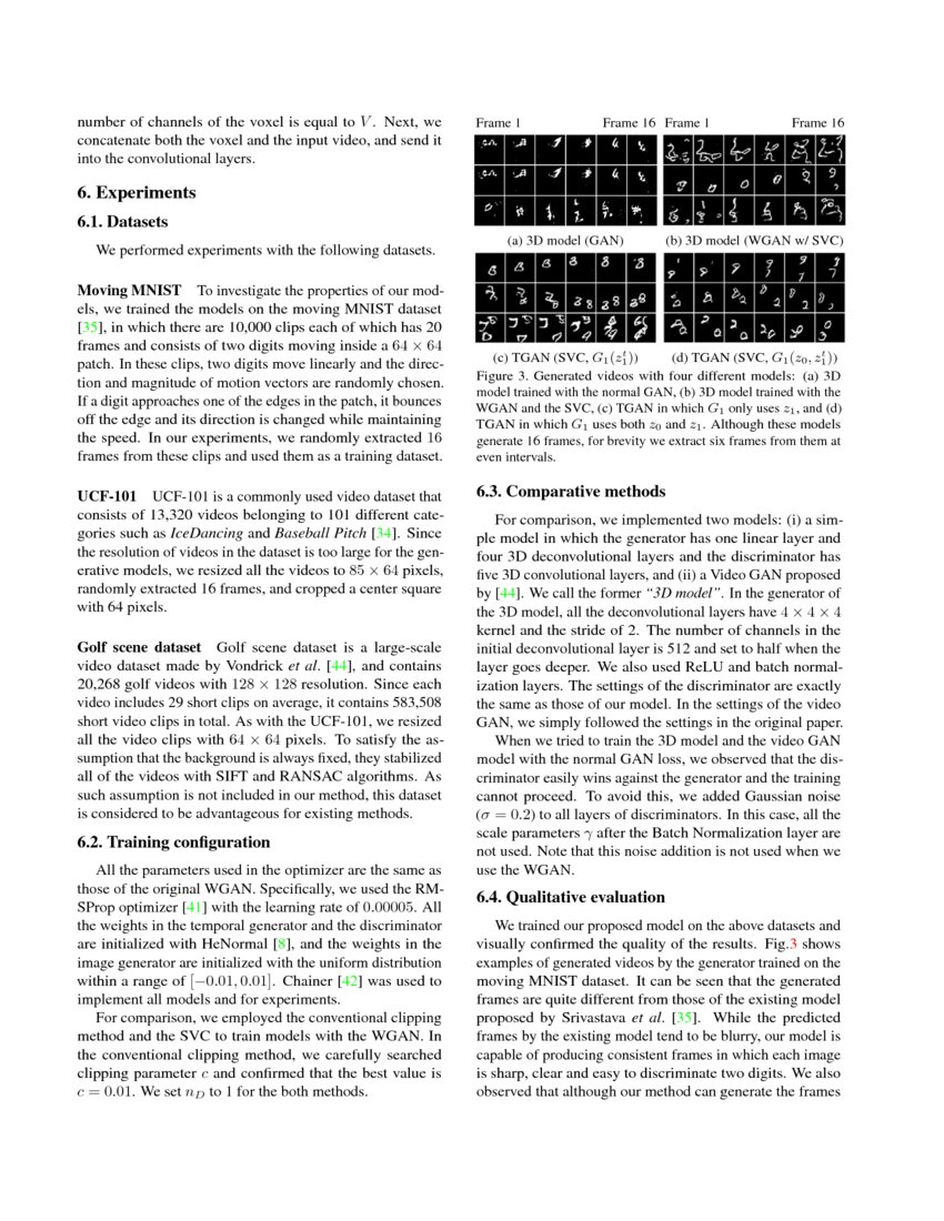 Temporal Generative Adversarial Nets with Singular Value Clipping | DeepAI