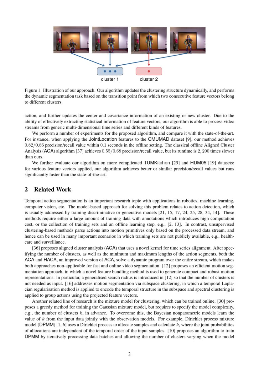 Temporal Human Action Segmentation Via Dynamic Clustering Deepai