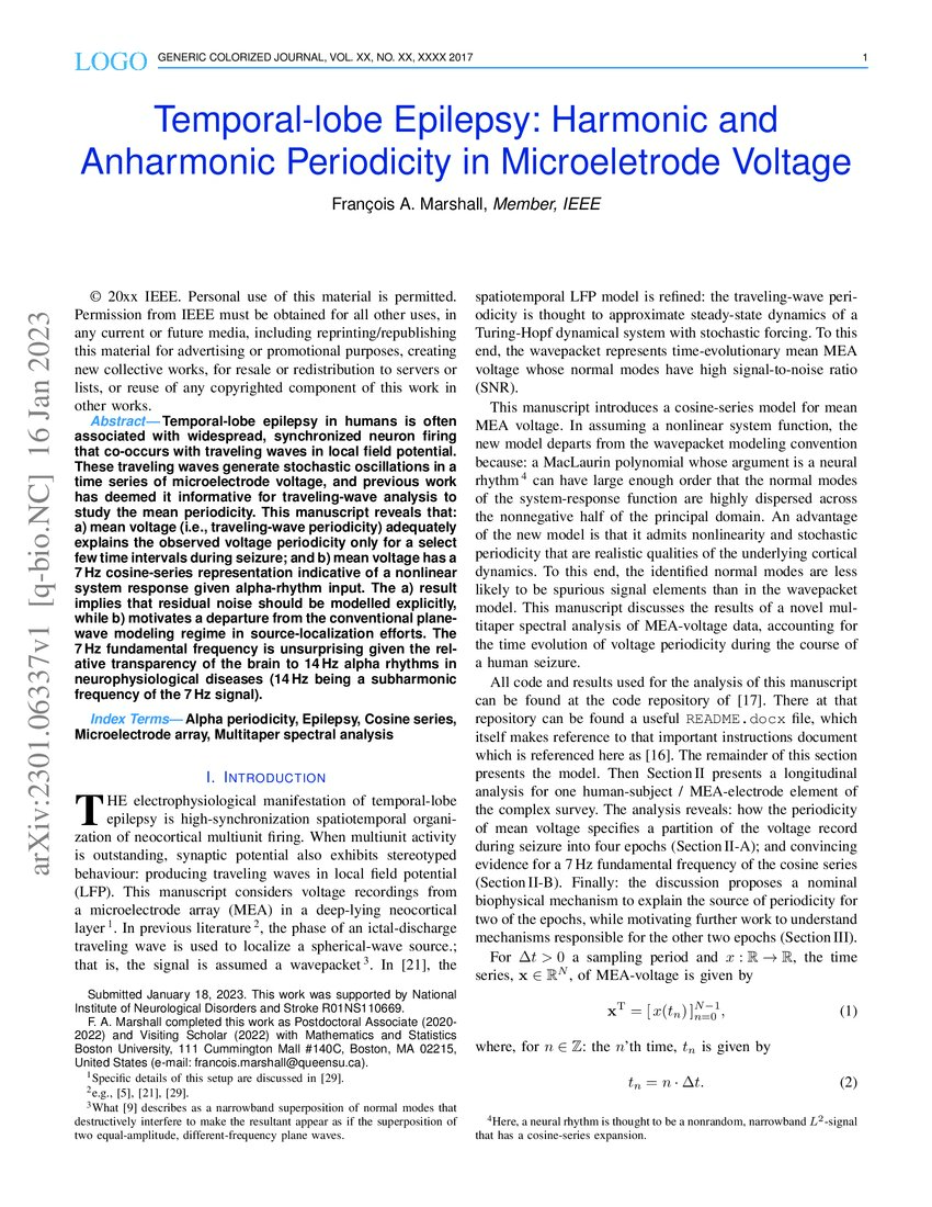 Temporal-lobe Epilepsy: Harmonic and Anharmonic Periodicity in ...