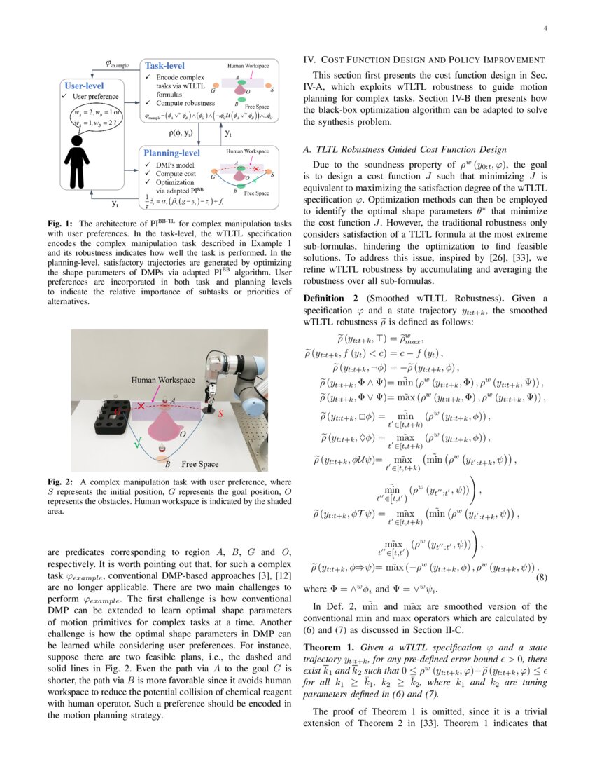Temporal Logic Guided Motion Primitives For Complex Manipulation Tasks