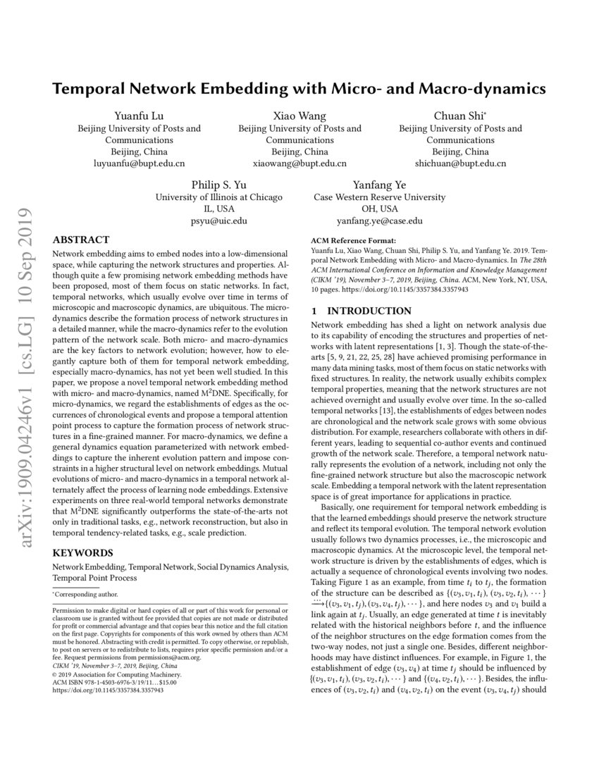 Temporal Network Embedding With Micro And Macro Dynamics Deepai