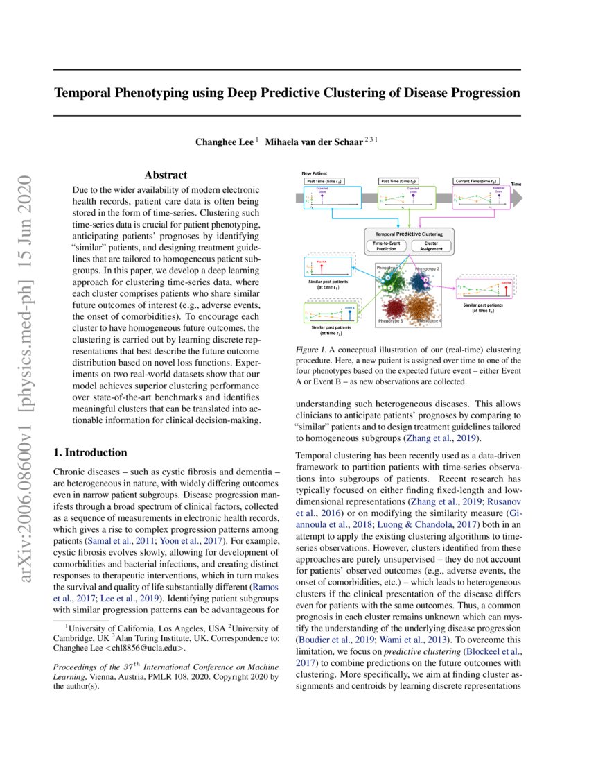 Temporal Phenotyping using Deep Predictive Clustering of Disease ...