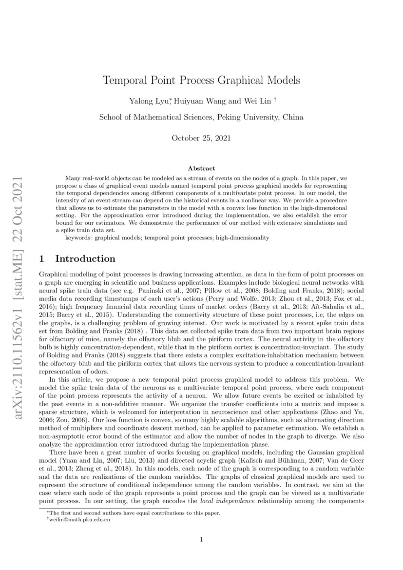 Temporal Point Process Graphical Models | DeepAI