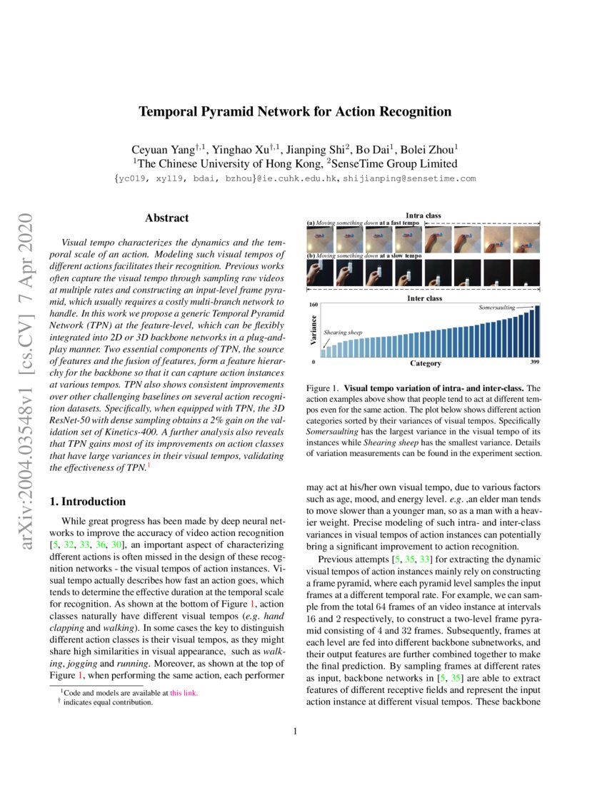 Temporal Pyramid Network for Action Recognition | DeepAI