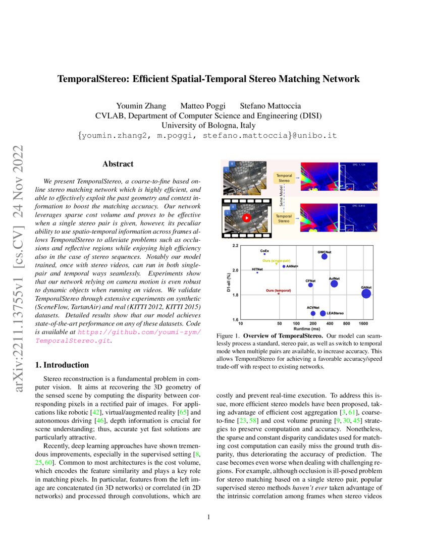 Temporalstereo Efficient Spatial Temporal Stereo Matching Network Deepai 2321