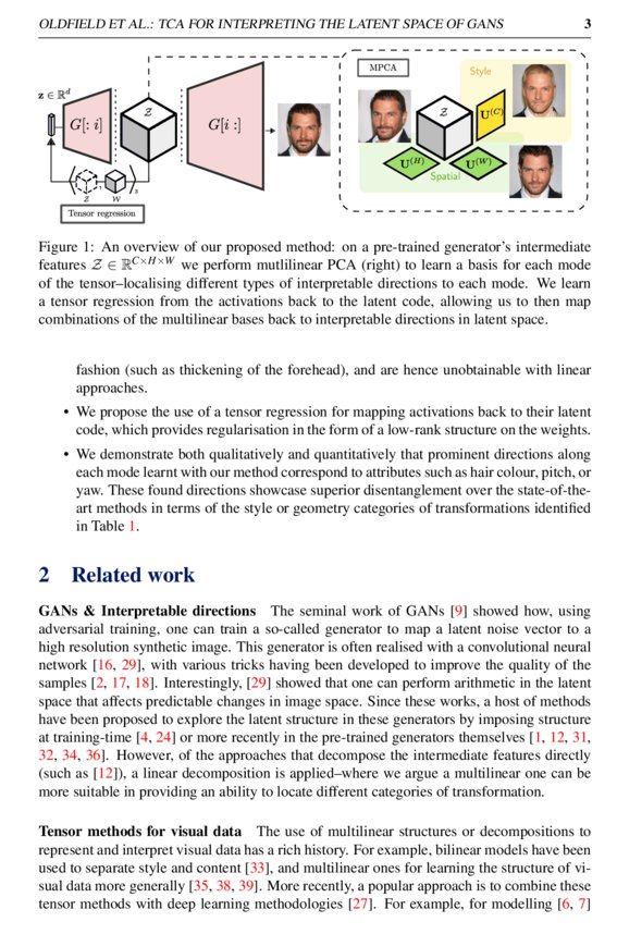 Tensor Component Analysis for Interpreting the Latent Space of GANs | DeepAI