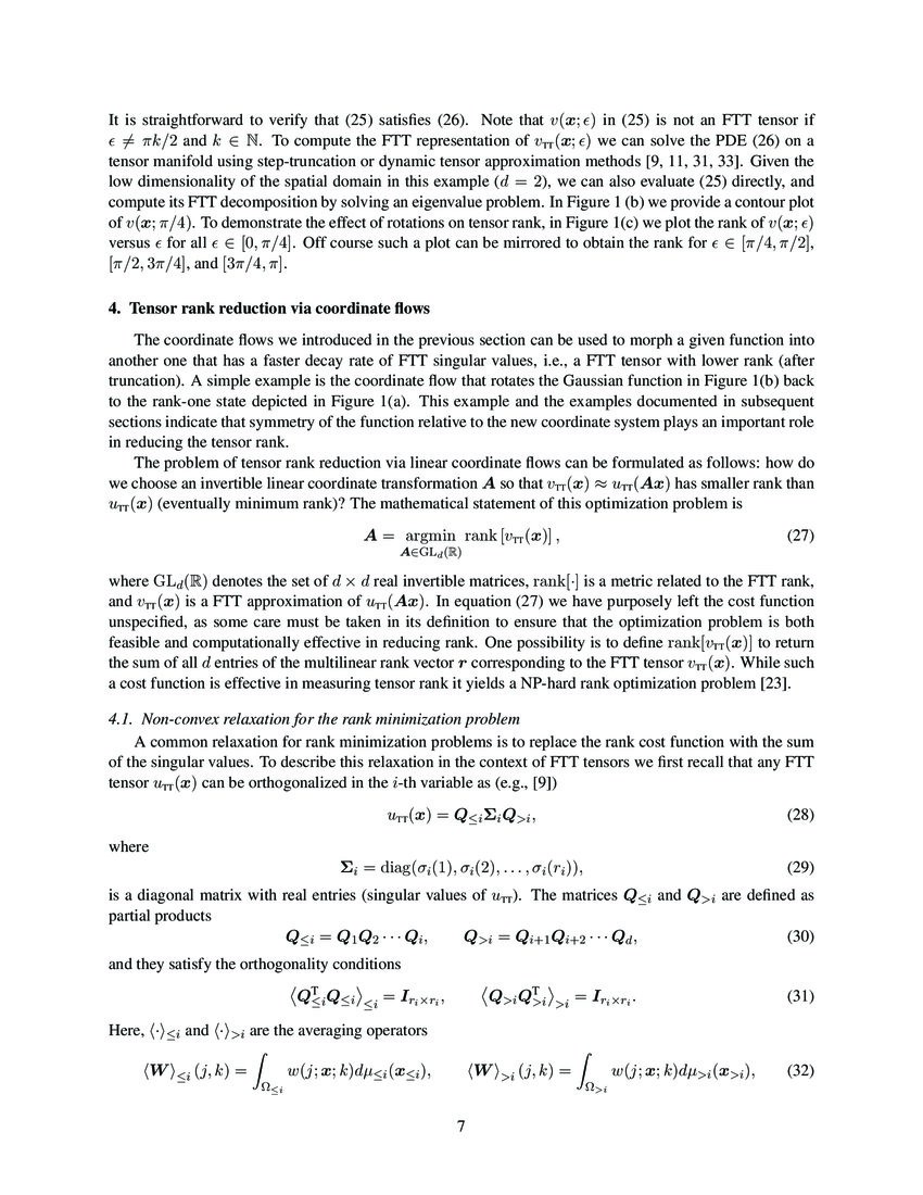 Tensor rank reduction via coordinate flows | DeepAI