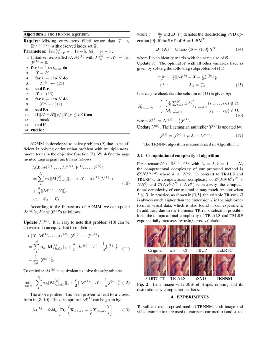 Tensor Ring Nuclear Norm Minimization And Application For Visual Data
