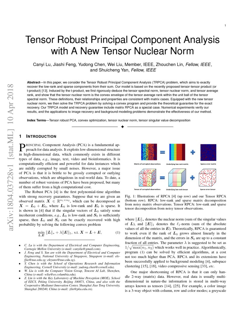 Tensor Robust Principal Component Analysis with A New Tensor Nuclear Norm | DeepAI