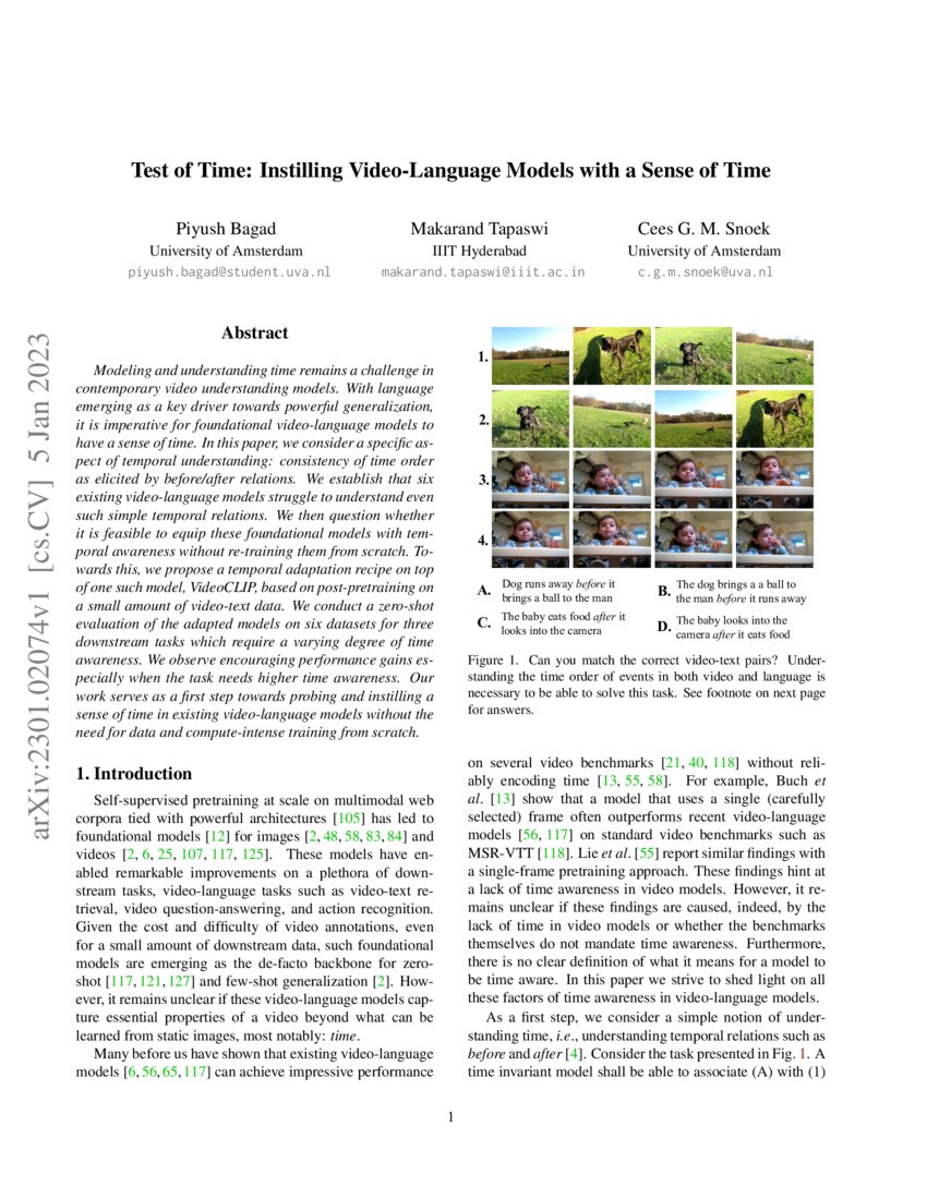Test Of Time Instilling Video Language Models With A Sense Of Time Deepai 6089
