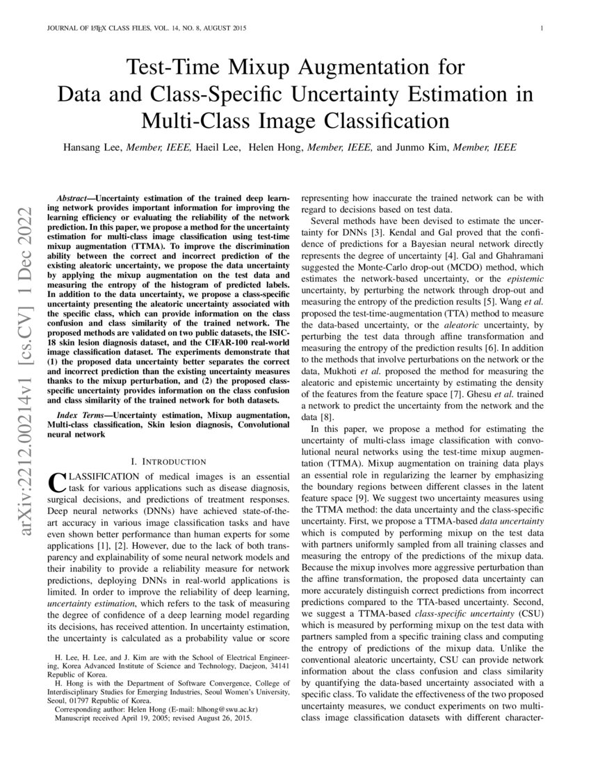 Test-Time Mixup Augmentation for Data and Class-Specific Uncertainty ...