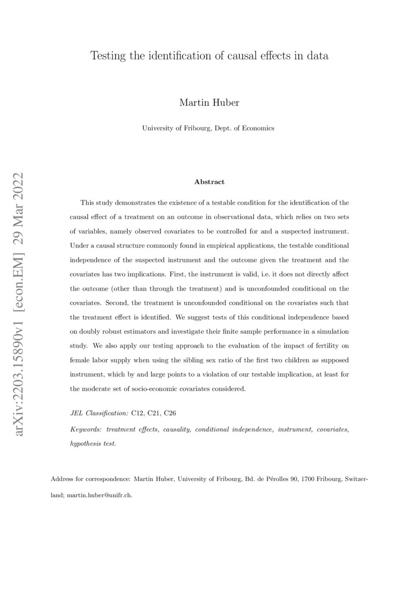 Testing The Identification Of Causal Effects In Data Deepai