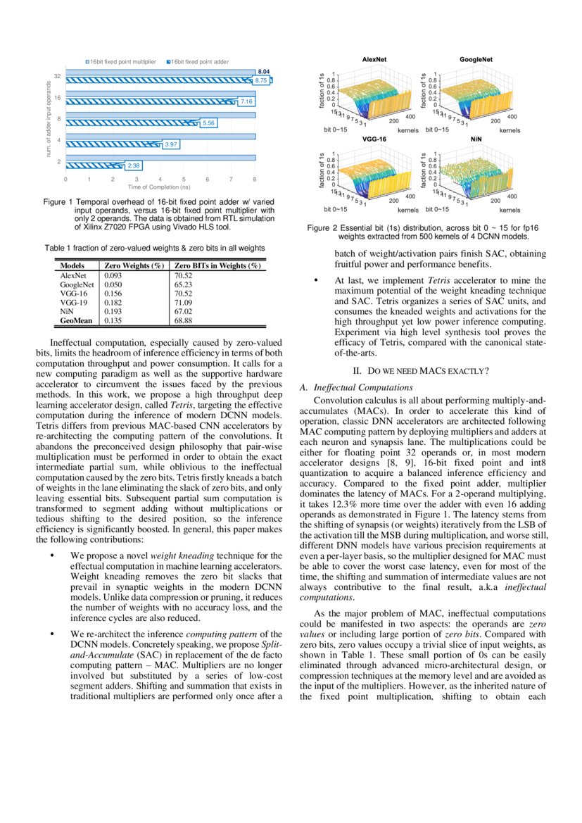 Tetris: Re-architecting Convolutional Neural Network Computation for Machine Learning ...