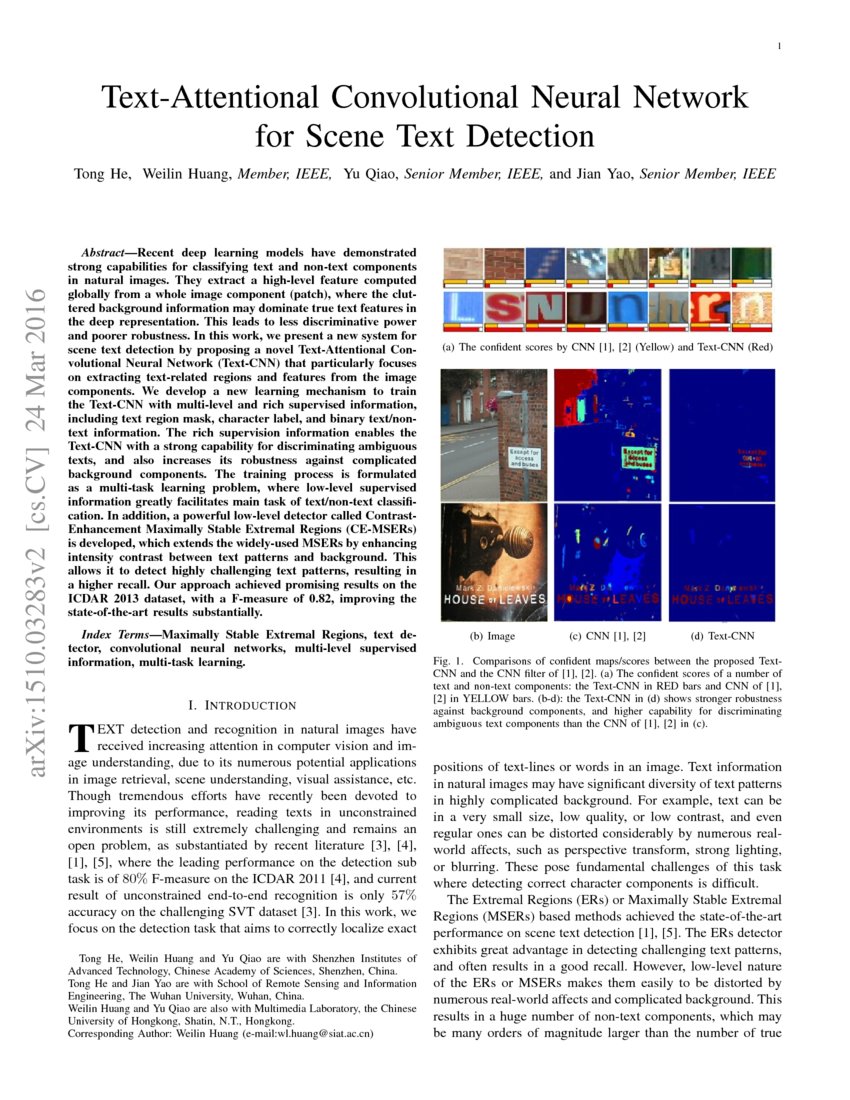 Text Attentional Convolutional Neural Networks For Scene Text Detection