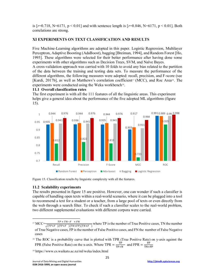 Text Complexity Classification Based on Linguistic Information: Application to Intelligent ...