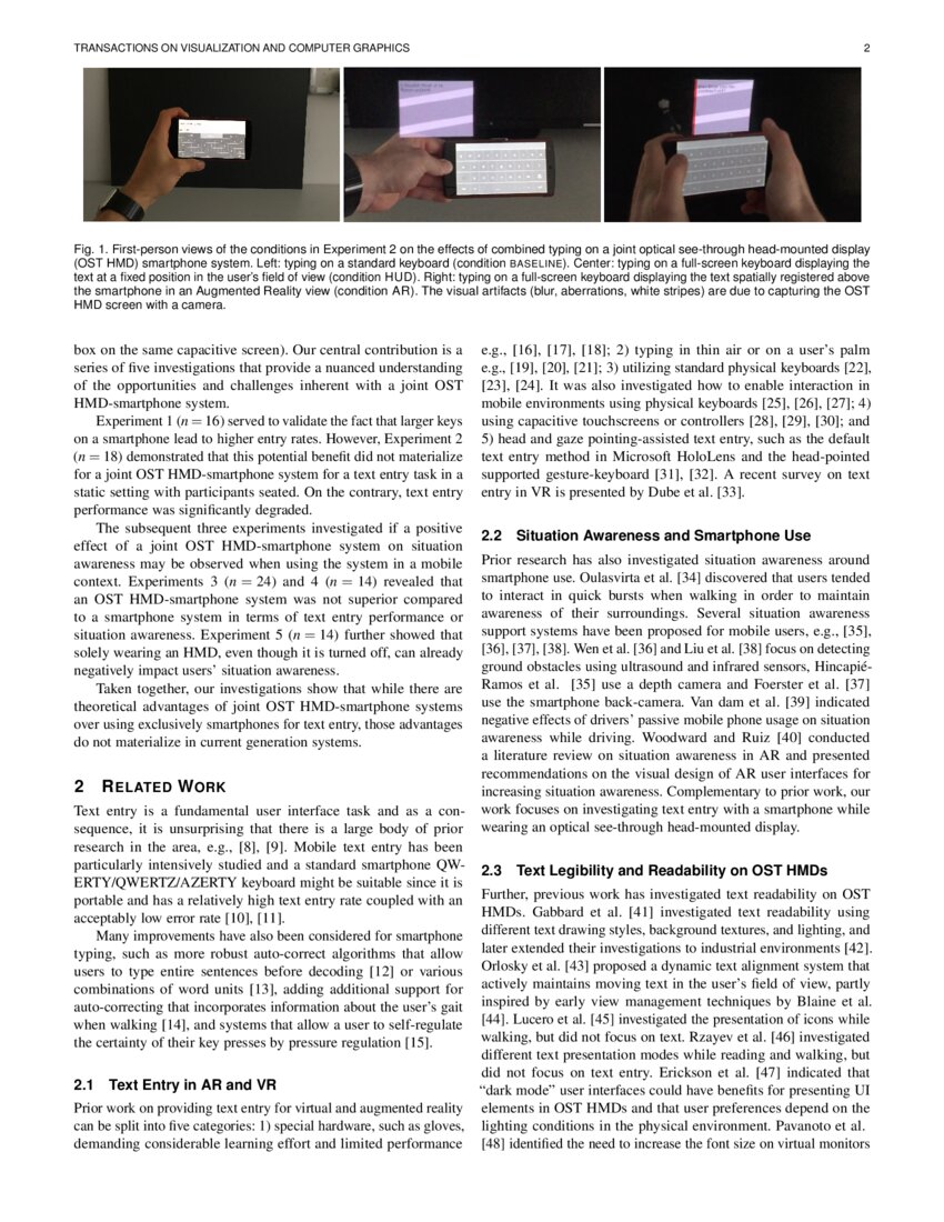 Text Entry Performance and Situation Awareness of a Joint Optical See ...