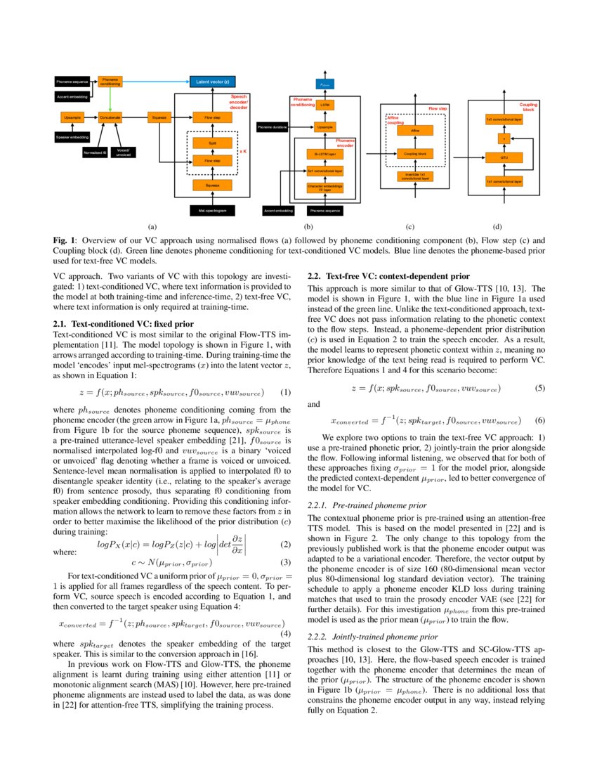 Text-free non-parallel many-to-many voice conversion using normalising flows | DeepAI