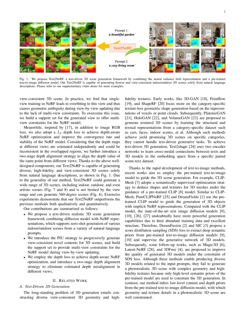 Text2nerf Text Driven 3d Scene Generation With Neural Radiance Fields