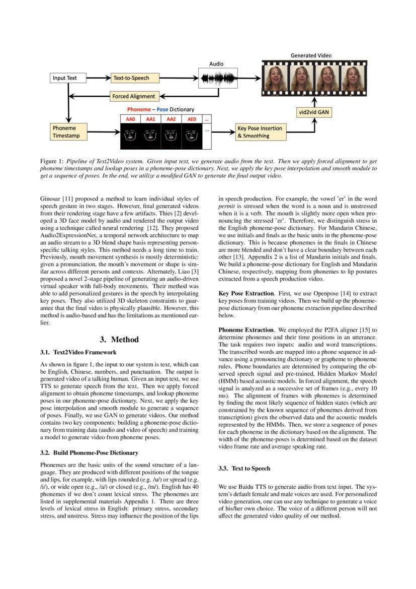 Text2Video: Text-driven Talking-head Video Synthesis with Phonetic Dictionary | DeepAI