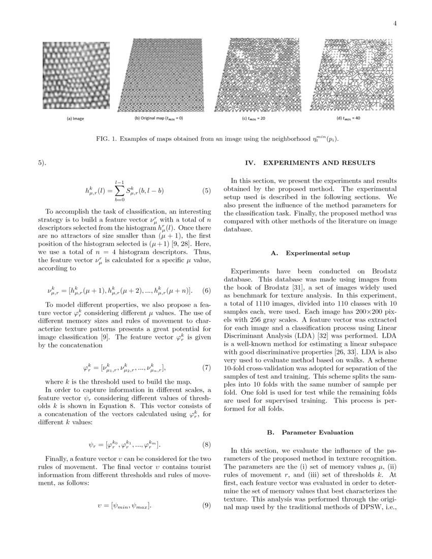 Texture Analysis Using Deterministic Partially Self Avoiding Walk With Thresholds Deepai